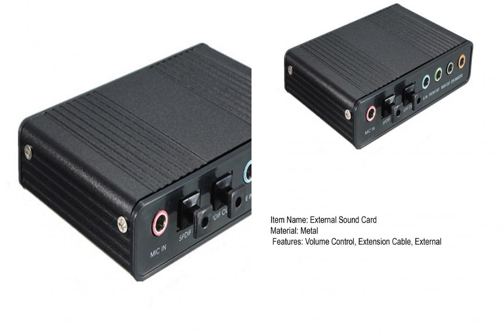 Spdif Input Sound Card Surround Converter for Pc 6 Channel Adapter for ...