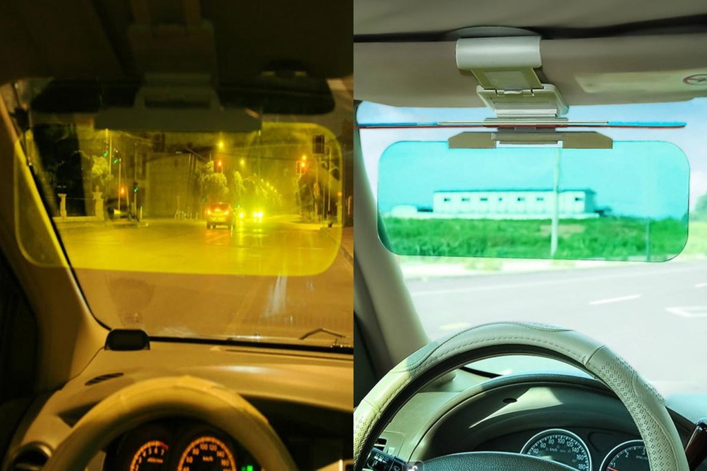 Low Winter Sun Visor Night Vision Car 2-in-1 Anti-glare for Day Driving ...