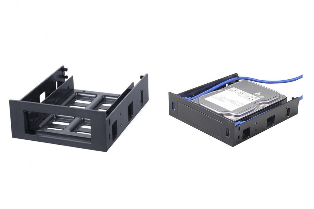 5.25 Inch to 3.5 Drive Bay Adapter Hard Universal Front Panel Hub Card ...