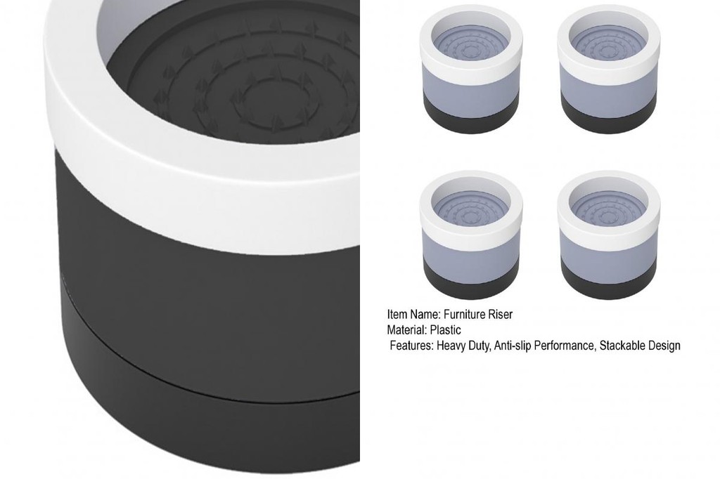 Bed Risers Set Anti-displacement Furniture Lifters Stackable Riser for ...