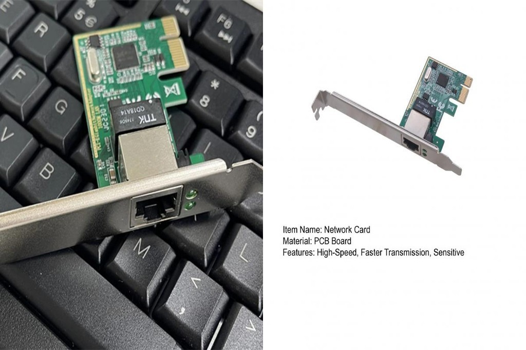 Wired Network Card for Pc 1000mbps Gigabit Ethernet Pci-e for Faster ...