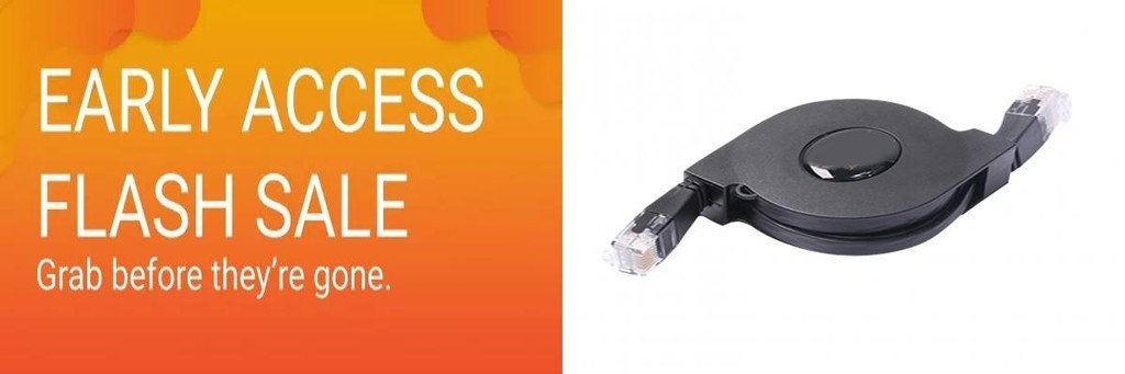 Retractable Cat6 Ethernet Cable High Performance Speed Network 1m/2m ...