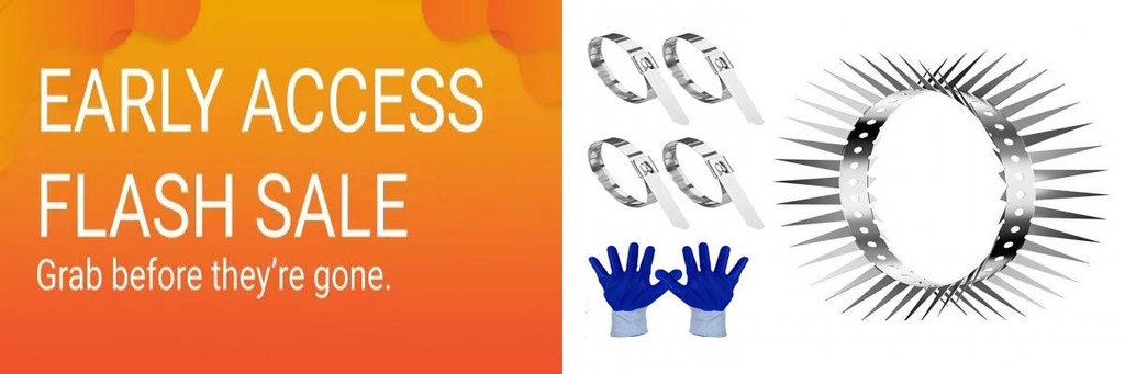 Stainless Steel Squirrel Baffle Alternative Flexible Tree Trunk Spike ...