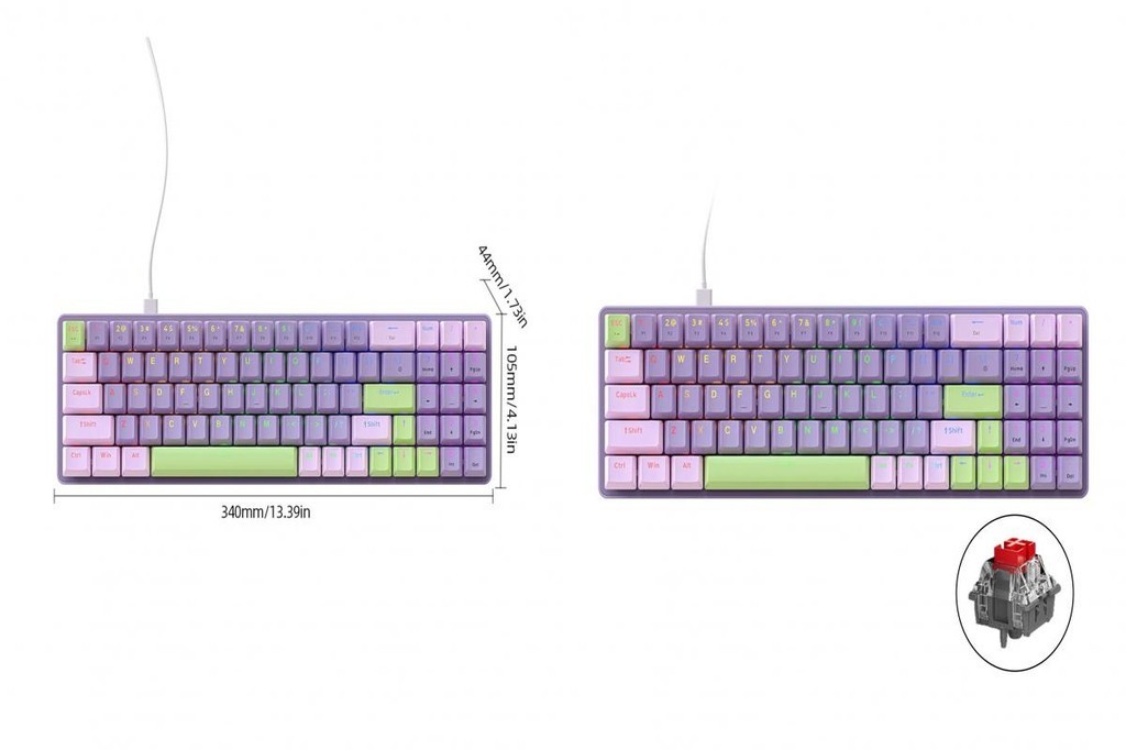 Laptop Keyboard Mechanical 78-key Quiet Hot-swappable Gaming for Pc ...