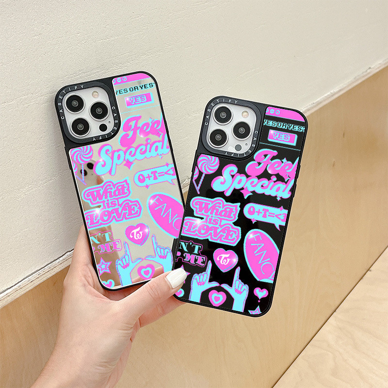 Casetify TWICE Lo Que Es El Amor Espejo Carcasa Dura Para IPhone 15 Pro Max 14 11 12 13 Mini ...