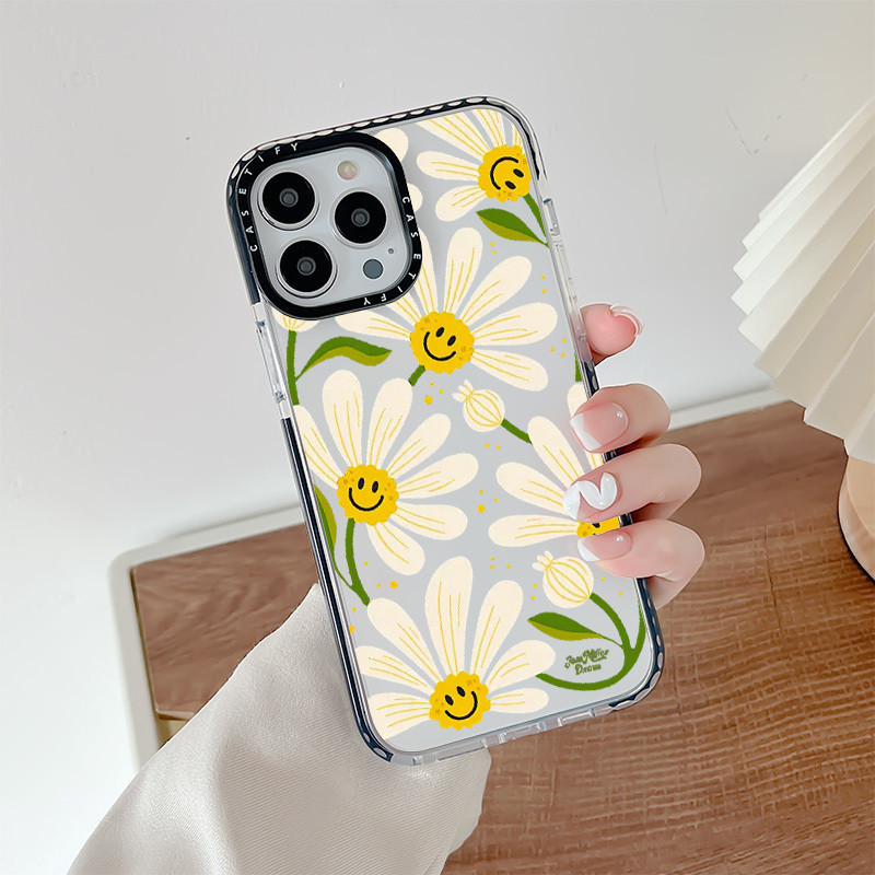 Funda De Verano Smiley Daisies Para IPhone 11 , 14 , 15 , Pro Max , 12 , 13 , Mini Cubierta X XR ...