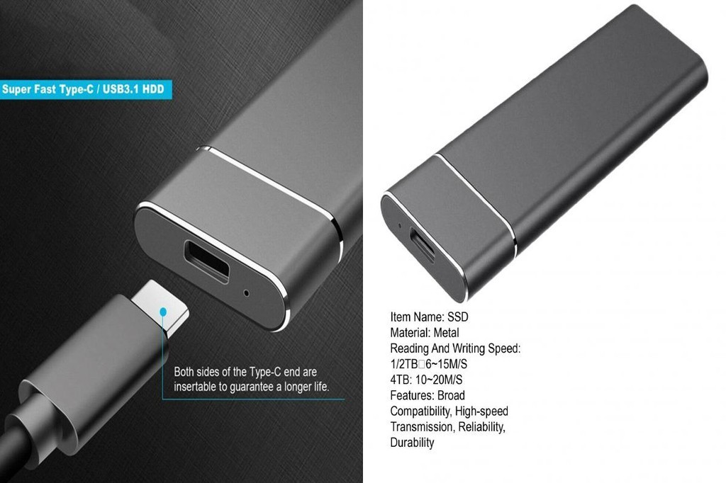 Fast Data Transfer Drive Type-c Hard Ultra-fast Portable Ssd for ...