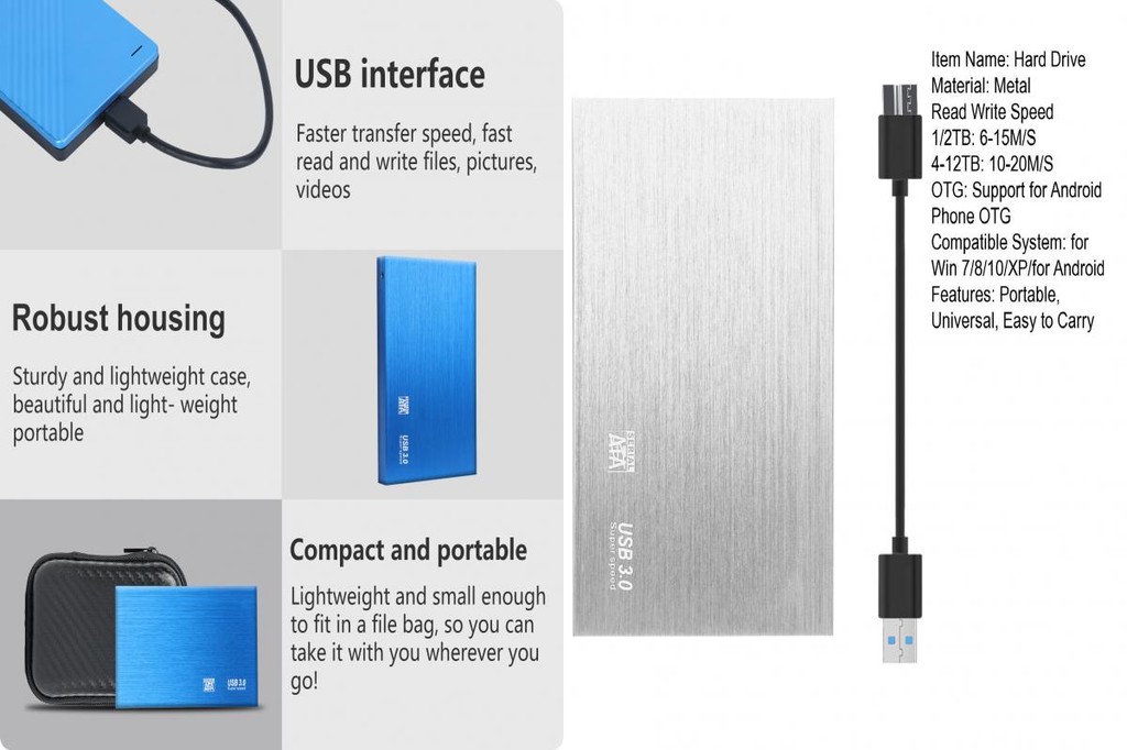 Usb Hard Drive Efficient File Management Tool Ultra-fast Portable Ssd 6 ...
