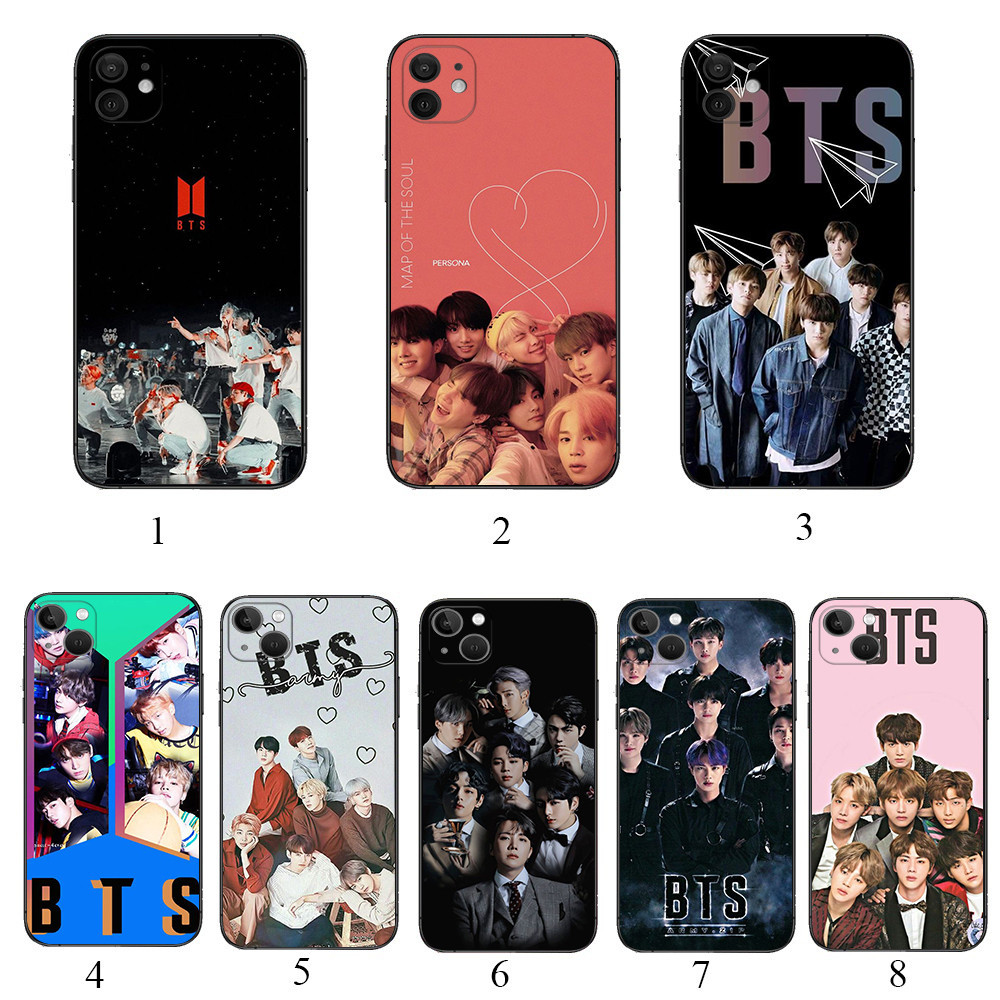 Funda De Teléfono Negra Suave Para Iphone 11 12 13 Pro Max Xr Xs Mini