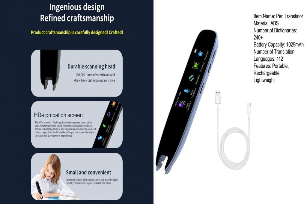 Translation Device Speech-to-text Language Translator Pen with Dual ...
