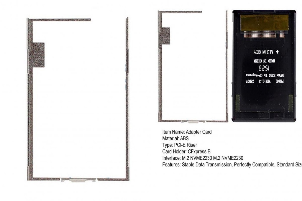 Ssd to Cfe-b Memory Card Converter M.2 Nvme Cfexpress Adapter Type-b ...
