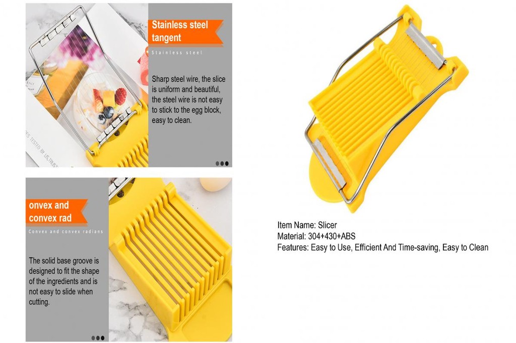 Multi-line Cutting Slicer Easy to Use Food 12-line Stainless Steel Egg ...