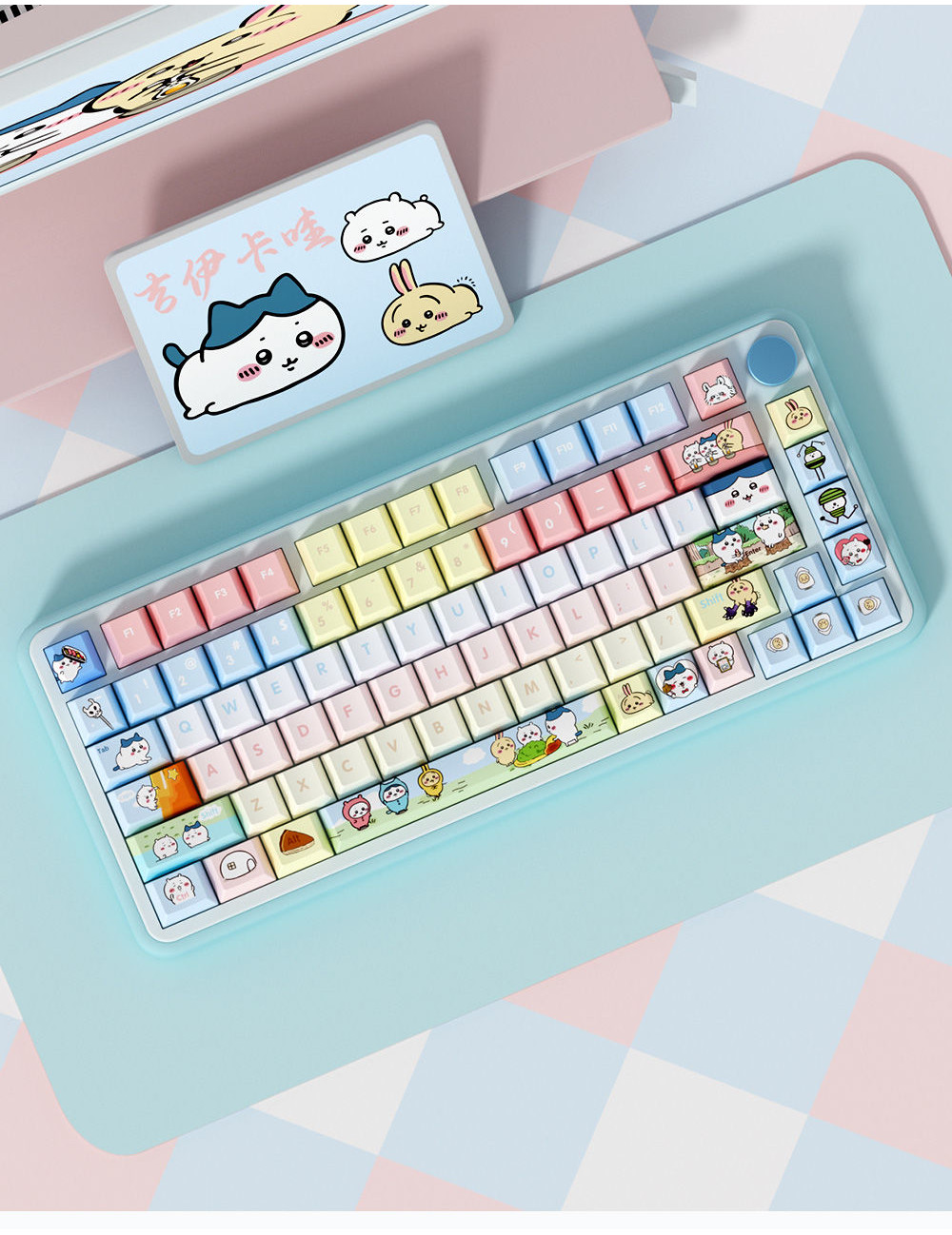 Chiikawa Usagi Keycap Cherry/SOA Perfil 138/130 Teclas PBT Sublimación ...