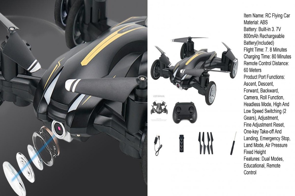 Wireless Flying Car Toy Adults 2.4ghz Rc Air-ground Dual Modes Electric ...