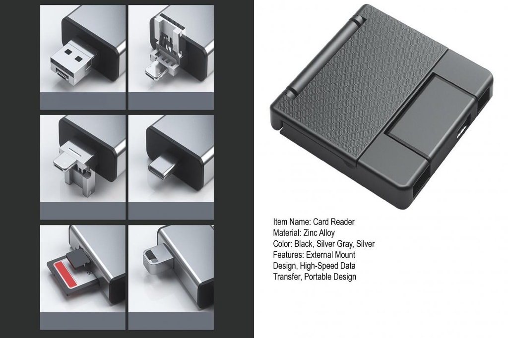 Portable Card Reader Box External Mount Multi-function Storage for Type ...