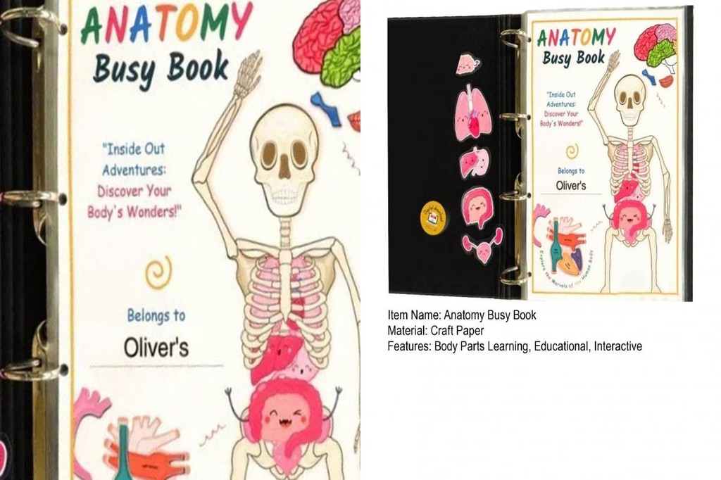 Kids Anatomy Busy Book Children Learning Interactive Body Parts for Preschool Unlock the Secrets ...
