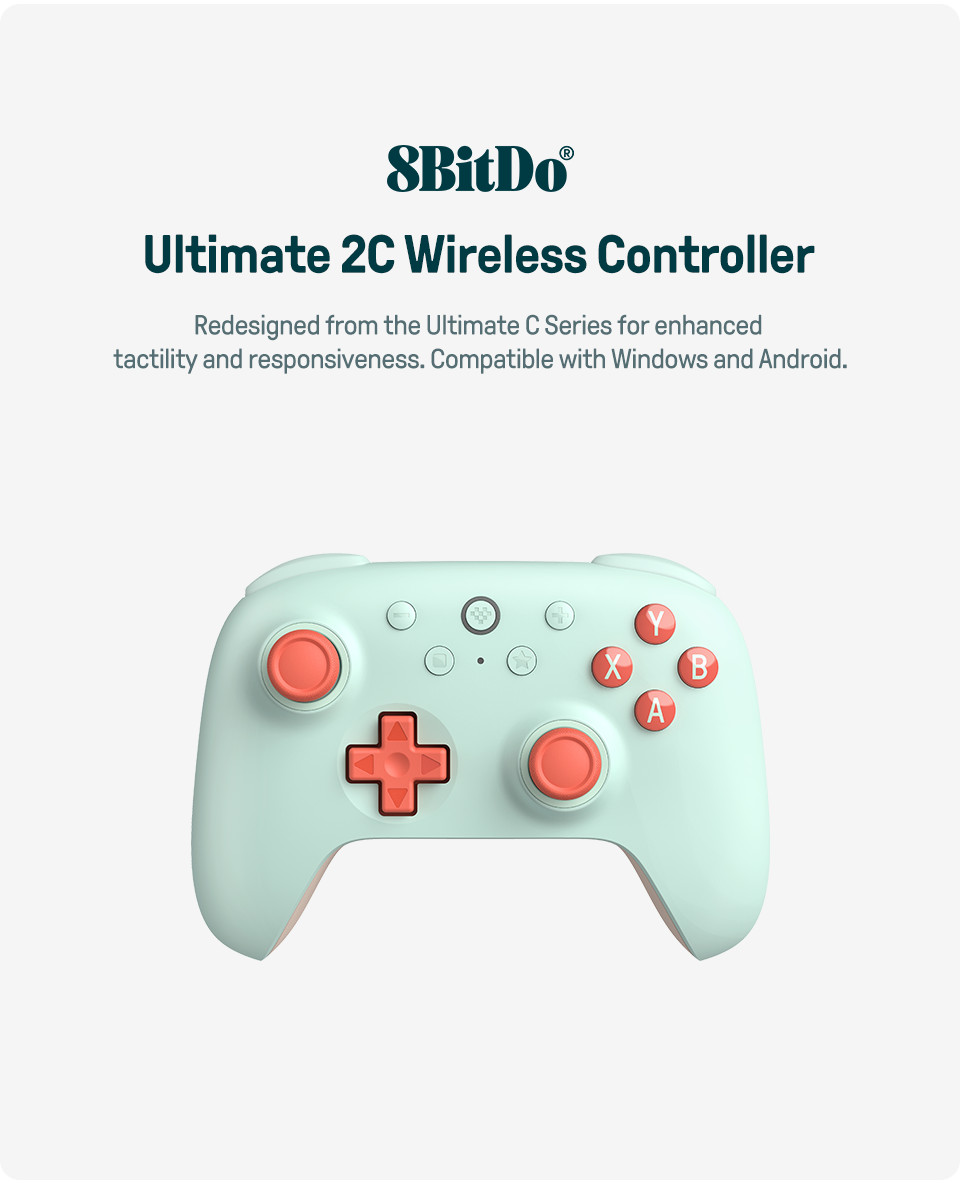 8BitDo-Nuevo Mando Inalámbrico De Juego Ultimate 2C Para PC , Windows 10 , 11 , Steam Deck ...