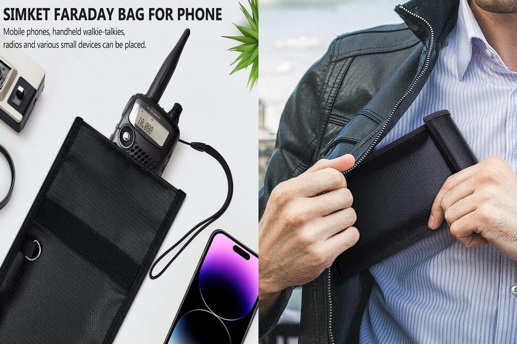 Large Faraday Bag Car Keys Cage for Laptops Tablets Rfid Signal Blocker ...