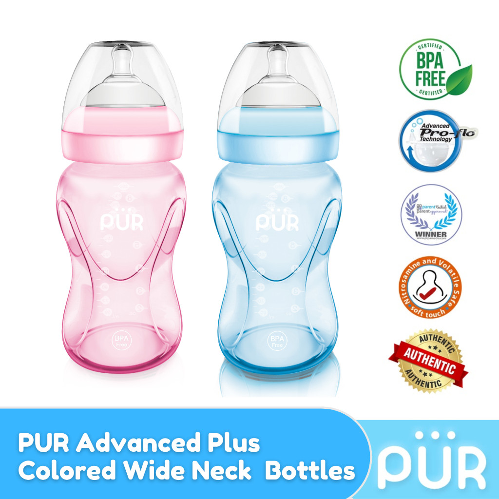Biberón Pur Advanced Plus De Cuello Ancho (Biberones Anticólicos ...