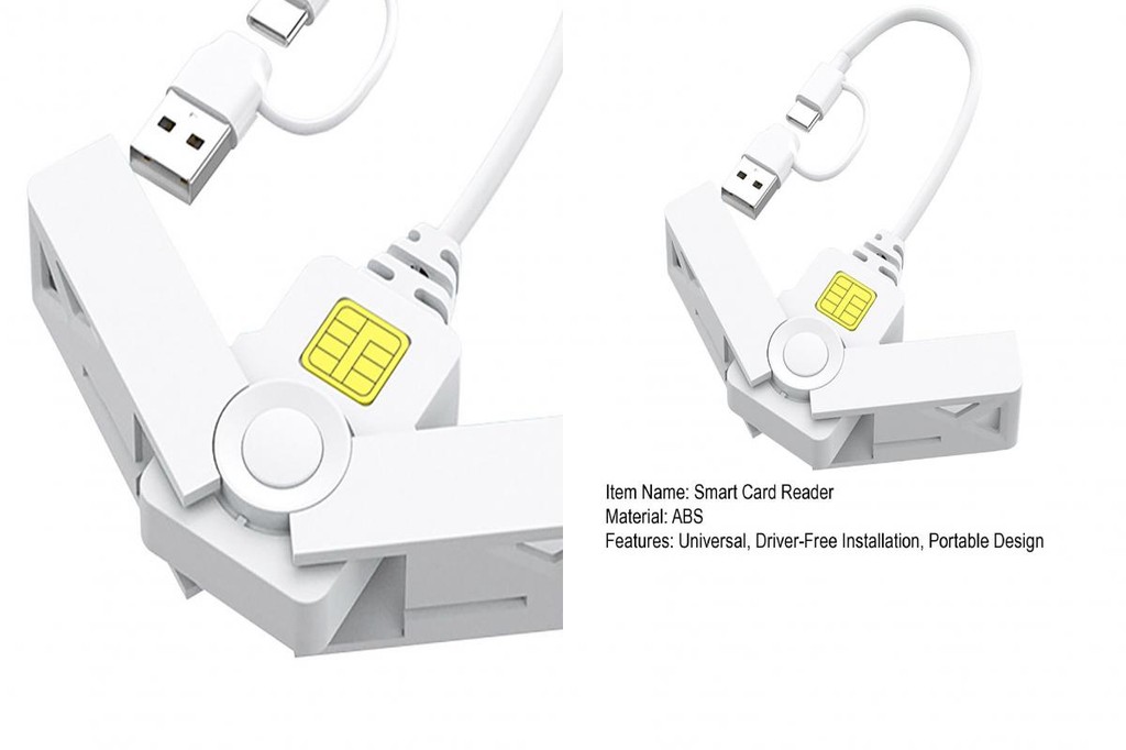 Compact Design Card Reader Usb Type-c Fast Dual Connector for Windows ...