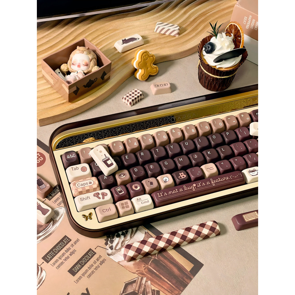 Programador Café Keycap SOA Altura Pbt Completa Sublimación De Cinco ...
