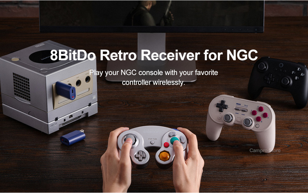 Receptor Retro Bluetooth NGC De 8Bitdo Para , Wii , PC Windows 10 11 , Compatible Con Xbox PS4 ...