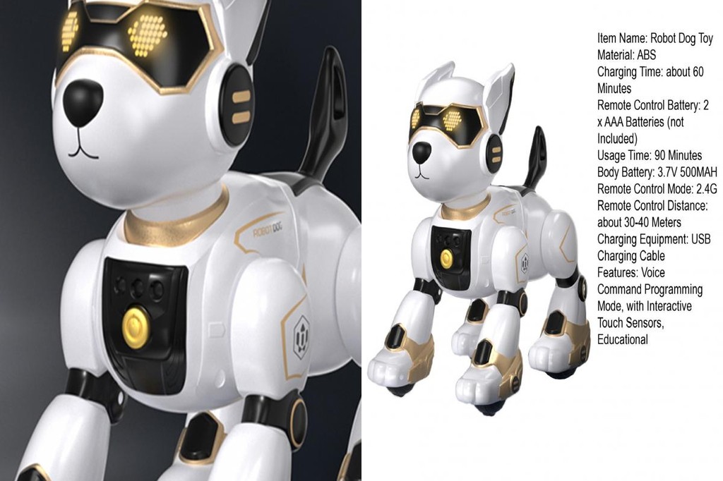 Voice Command Robot Dog Interactive Toy with Remote Control and for ...