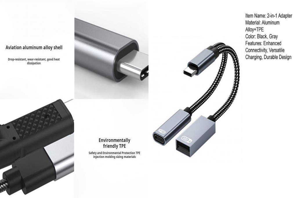 Usb C Splitter Audio and Charging Dongle to Otg Adapter with Pd 60w ...