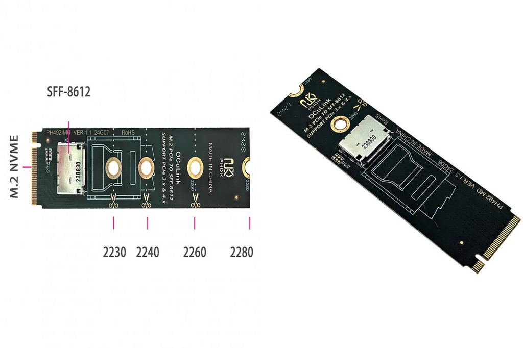 Adapter Converter High-speed Pcie 4.0 M.2 to U.2 Card for Fast Data ...