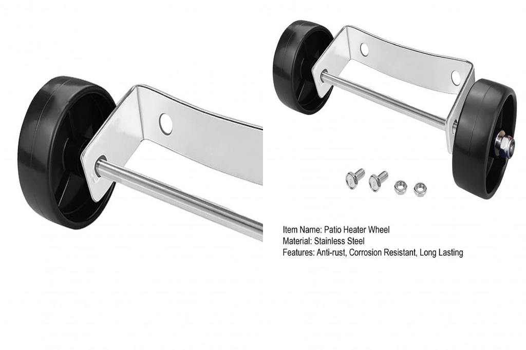 Patio Tall Propane Gas Heater Wheels Accessories Universal Wheel Kit ...