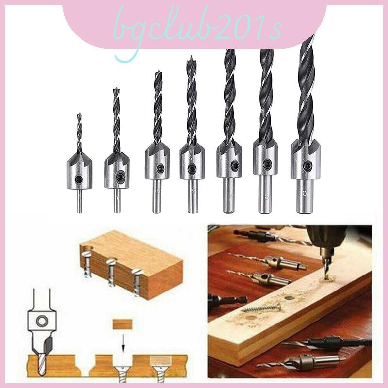 Juego De Brocas Para Avellanado De Madera De 7 Piezas Para Trabajar La ...