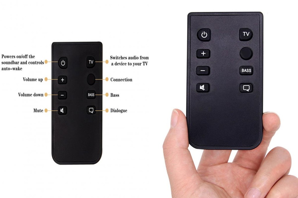 Easy Setup Remote Control Simple Operation Universal Soundbar for 5 10 ...