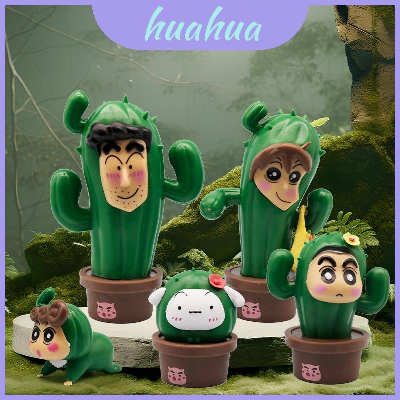Cactus Cautivador Shin-chan Figuras Coleccionables Adorables Modelos De ...