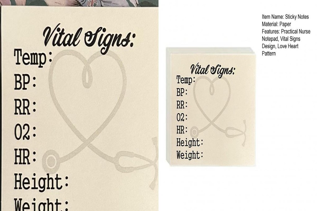 3-inch Square Label Design Height and Weight Recording Notes 50 Sheets ...