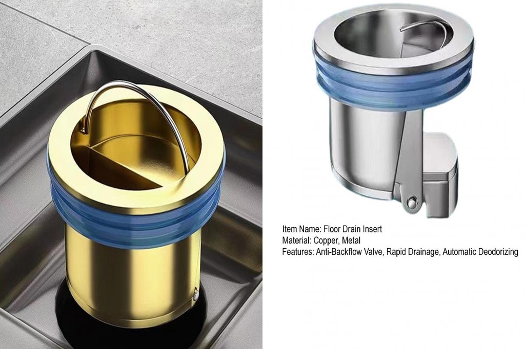 Effortless Floor Drain Insert Anti-backflow Shower with Deodorizing ...