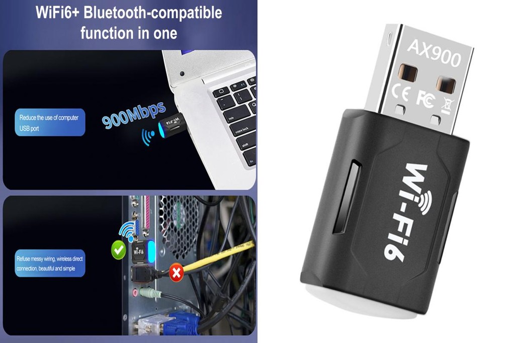 Usb Wi-fi Adapter Driver-free Wireless Network Card High-speed 6 Dual ...