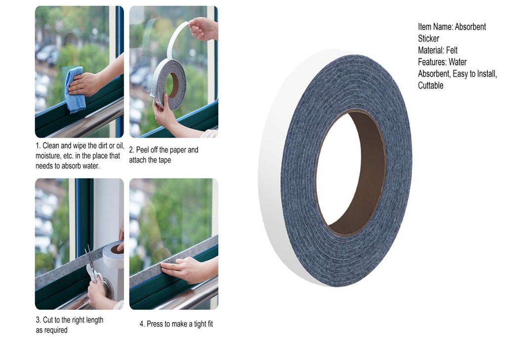 Self-adhesive Glass Water Barrier Bathroom Mirror Absorber Anti ...
