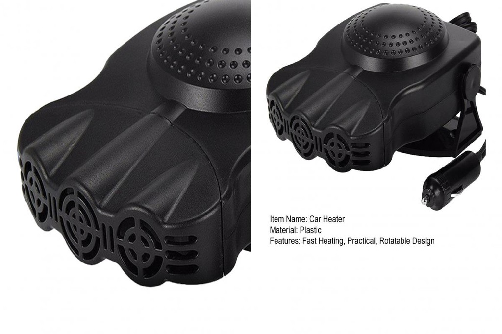 Window Defogger Electric Car Defroster Portable Heater Fan Fast Heating ...