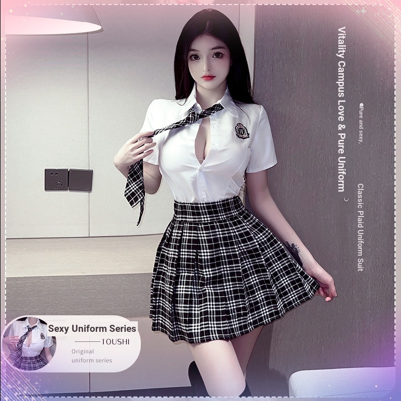 77s + Tamaño Grande Sexy Papel Traje Sexy Estudiante Uniforme Despegue ...