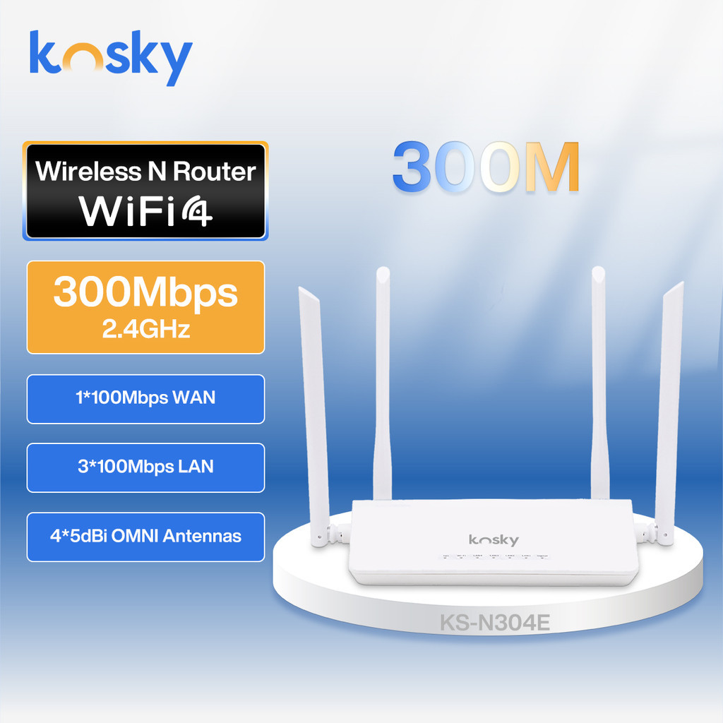 KOSKY 300M WiFi 4 Router-802.11n Inalámbrico , Gigabit , De Internet De ...