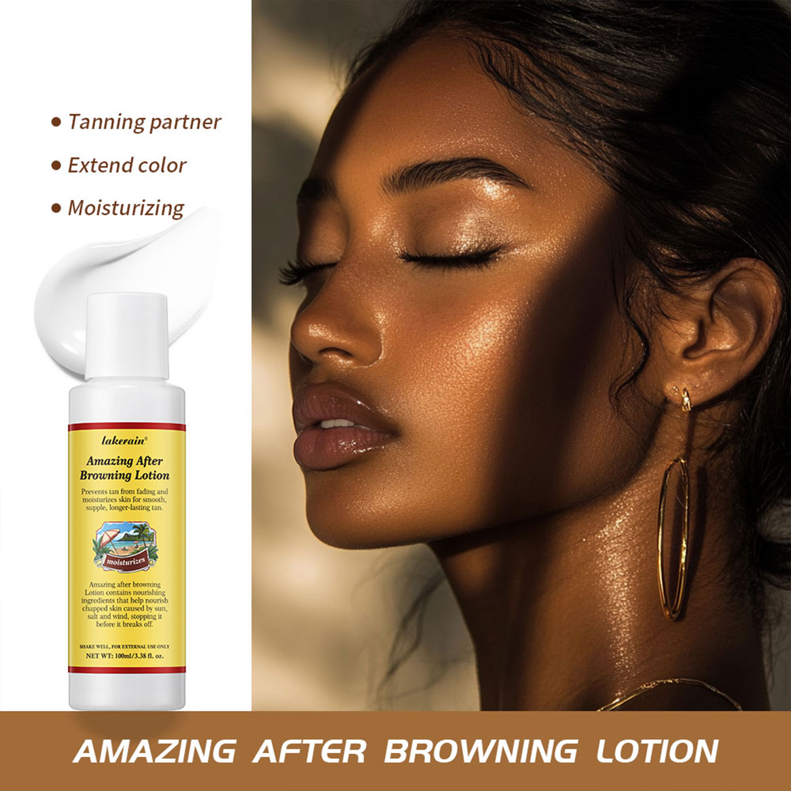 Loción Reparadora De Bronceado Lakerain - Crema Color Lock Para ...