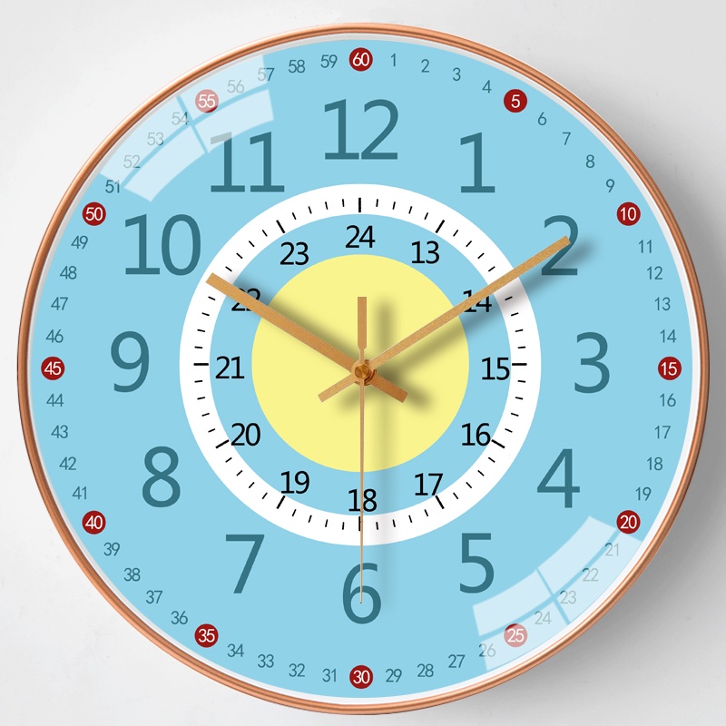 Reloj De Aprendizaje Para Niños 8-16 Pulgadas Pared De Oro Educativo ...
